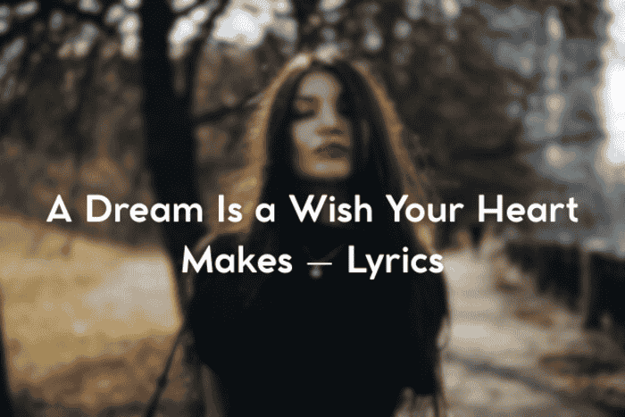 Cinderella’s 1950 Song: ‘A Dream Is A Wish Your Heart Makes’ – Lyrics ...